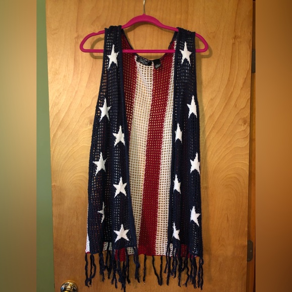 Crystal-Kobe | Tops | Crystalkobe American Flag Knit Vest | Poshmark